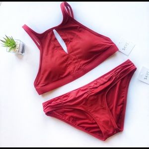 Skye Swimwear | Swim | Skye Swimwear Bikini High Neck Nwt Orange | Poshmark